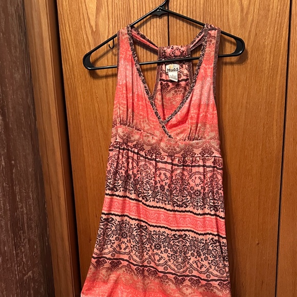 Mudd | Dresses | Mudd Womens Coral And Black Patterned Short Dress ...